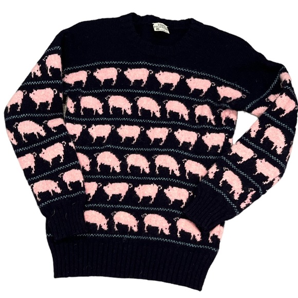 jan horrow | Sweaters | Sold Vintage Jan Horrox Pure Wool 98s Navy Pink ...